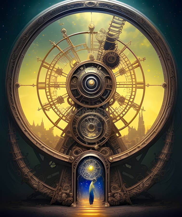 A time machine stock illustration. Illustration of futuristic - 284776176