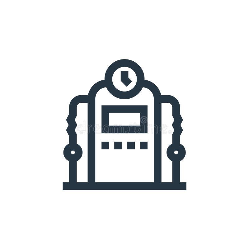 Time Machine Icon Vector from Futuristic Technology Concept. Thin Line ...