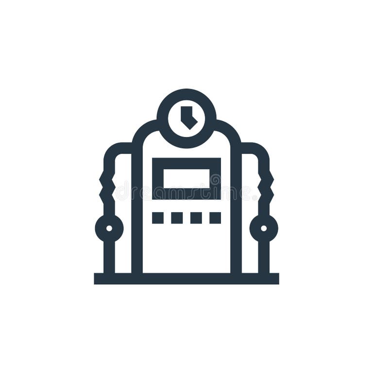 Time Machine Icon Vector from Futuristic Technology Concept. Thin Line ...