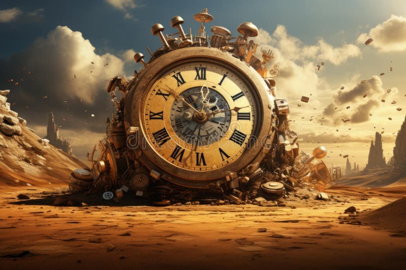 Time Machine Old. Generate Ai Stock Photo - Image of generated, cogs ...