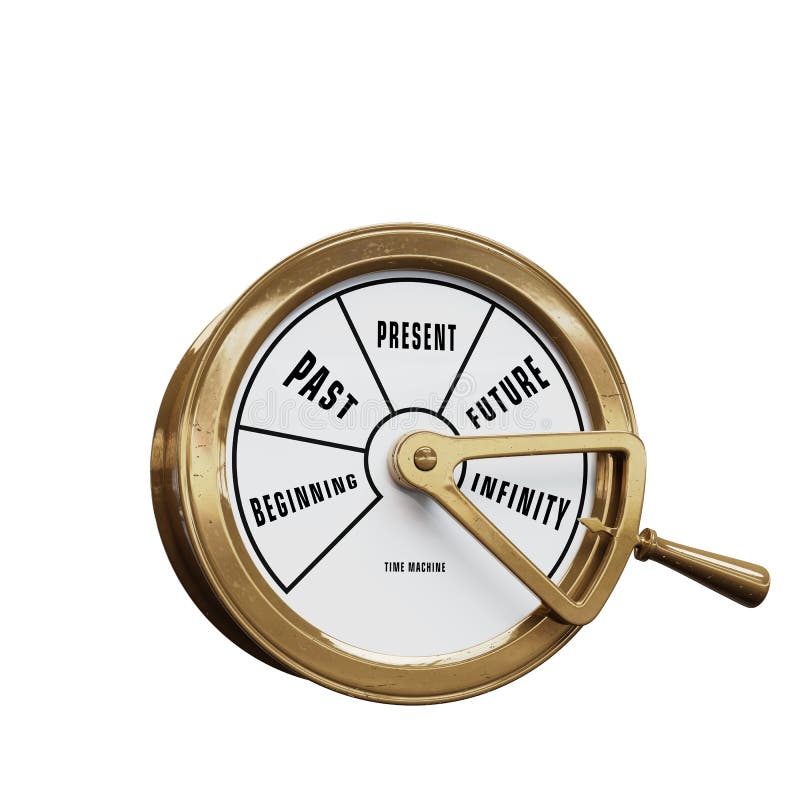 Time Machine Telegraph Going To Infinity Stock Illustration ...