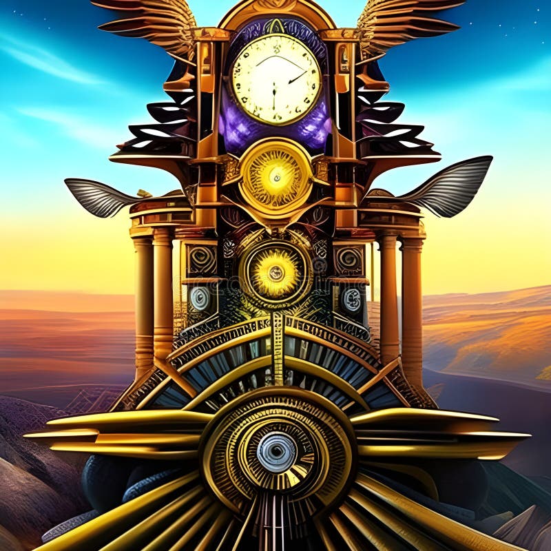 Time machine stock illustration. Illustration of cosmos - 271450552