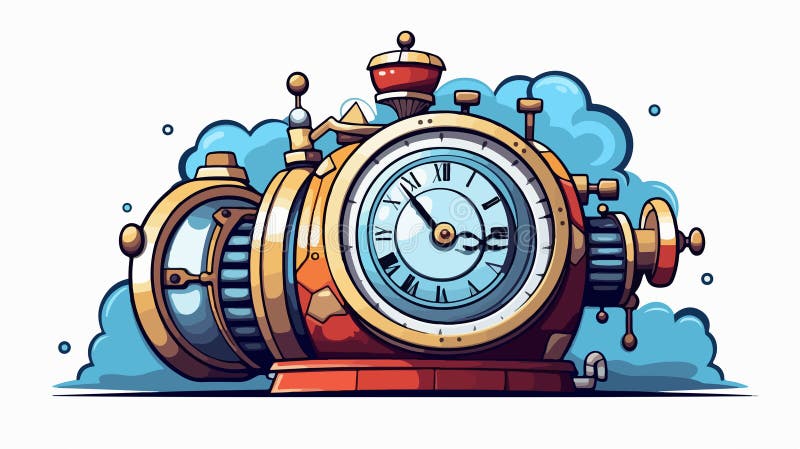Time Machine Vector Icon Cartoon Stock Vector - Illustration of machine ...