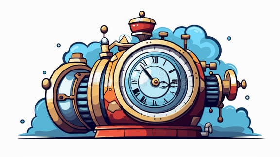 Time Machine Vector Icon Cartoon Stock Vector - Illustration of machine ...