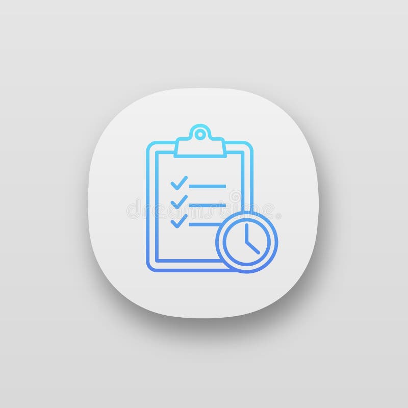 Time management app icon stock vector. Illustration of button - 175560170
