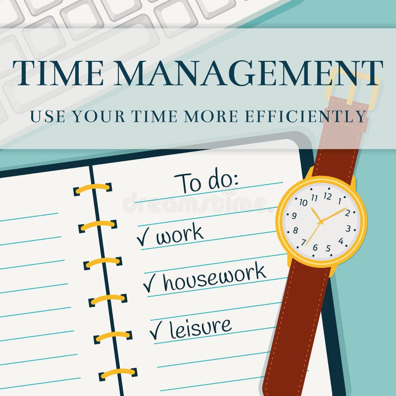 Time Management Banner. Vector Concept Background. Stock Vector ...