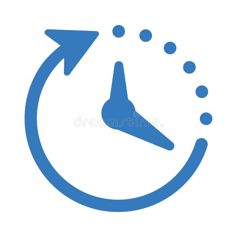 Time Management Blue Icon, Vector Graphics Stock Vector - Illustration ...