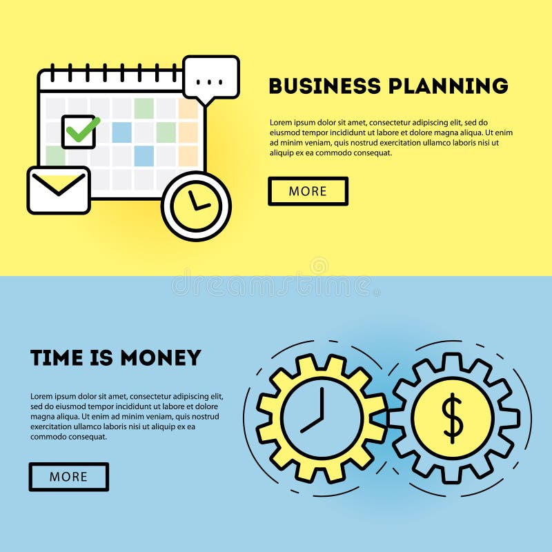 Time Management and Business Planning Graphic Stock Vector ...