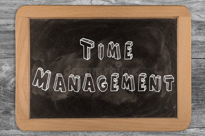 Time Management - Chalkboard with Outlined Text Stock Image - Image of ...