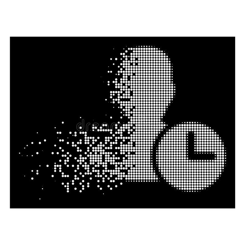 Bright Dissipated Dot Halftone Time Management Clock Icon Stock Vector ...