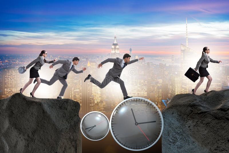 The Time Management Concept with Business People Stock Image - Image of ...