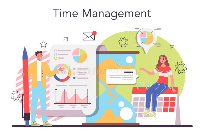 Time Management Concept. Business People Work Time or Project Planning ...
