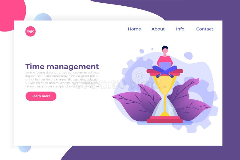 Time Management Concept, Business Scheduling App. Stock Vector ...