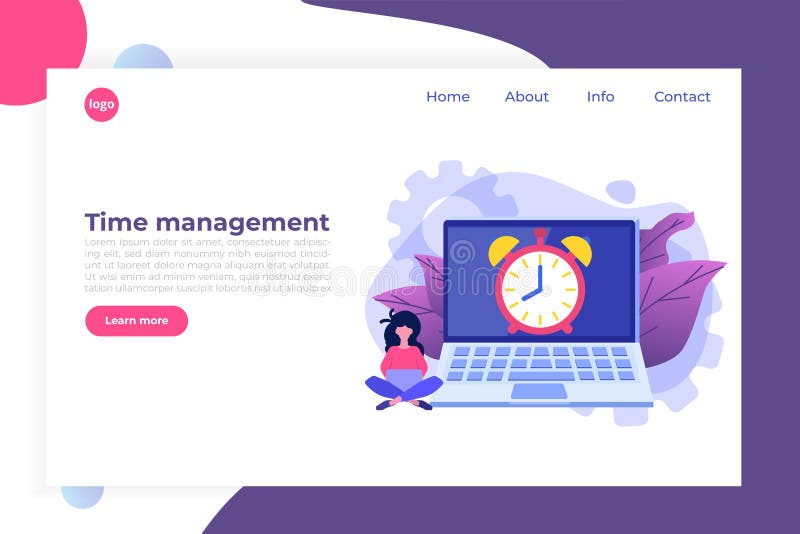 Time Management Concept, Business Scheduling App. Stock Vector ...