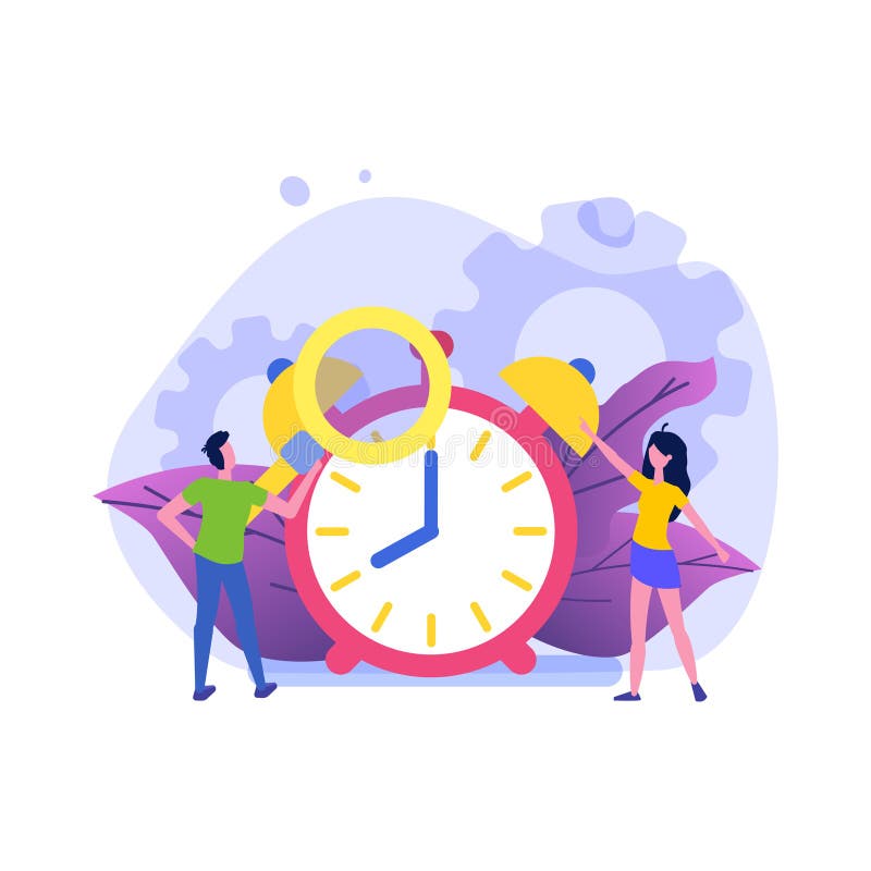 Time Management Concept, Business Scheduling App. Stock Vector ...