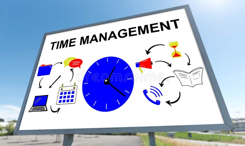 Time Management Concept on a Billboard Stock Image - Image of speed ...
