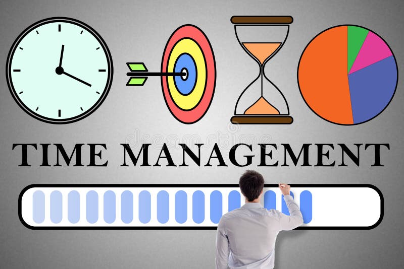 Time Management Concept Drawn by a Man Stock Illustration ...