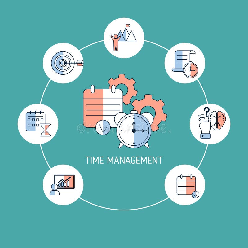 Time Management Vector Concept Stock Vector - Illustration of design ...