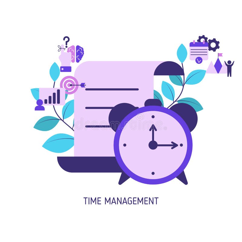Time Management Vector Concept Stock Vector - Illustration of design ...