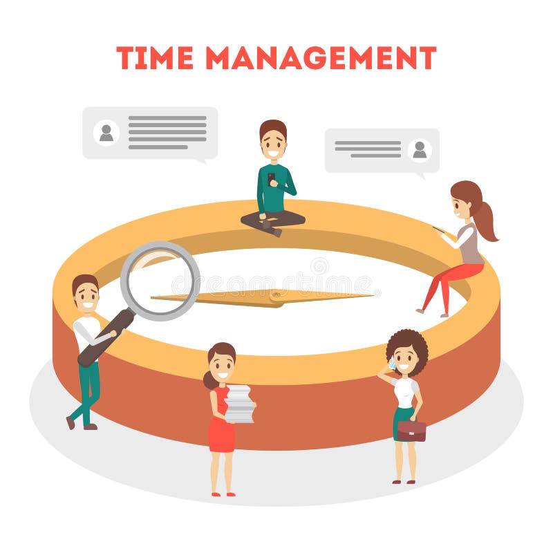 Time Management Concept. Idea of a Schedule Stock Vector - Illustration ...