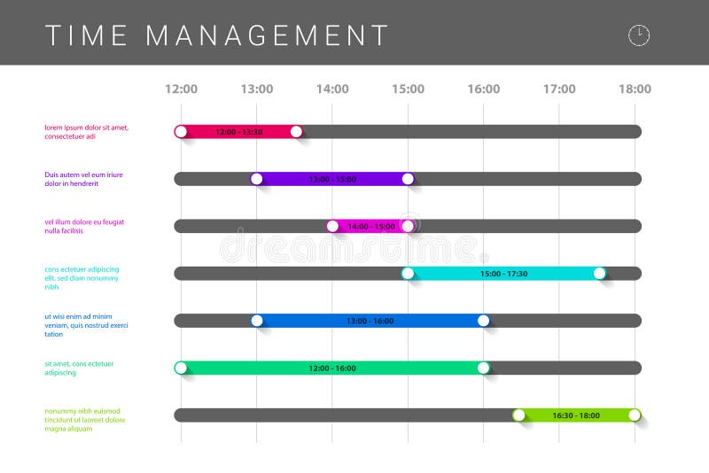 Time Management Concept. Infographic Design Template Stock Vector ...