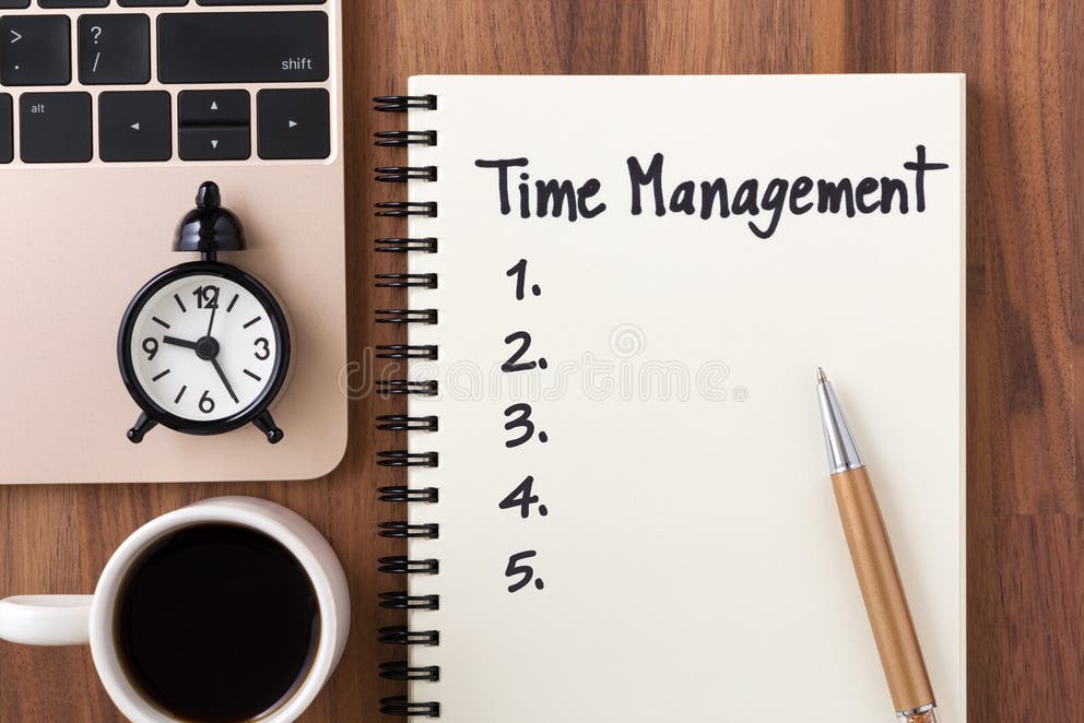 Time Management Concept with List on Notebook Stock Photo - Image of ...