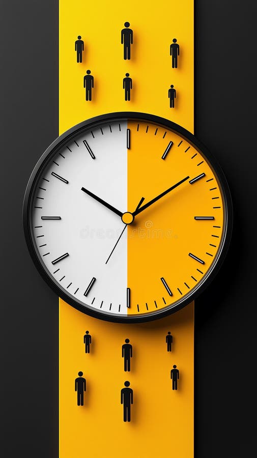 Time management concept stock illustration. Illustration of clock ...