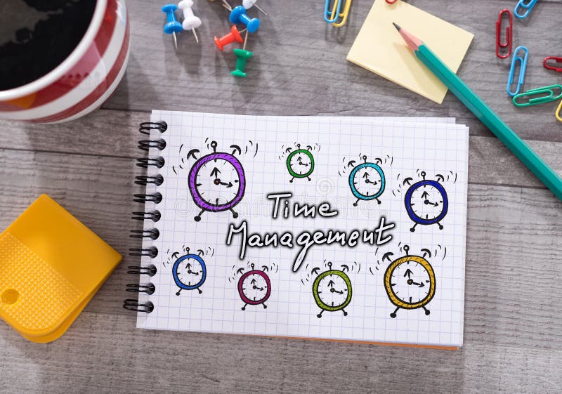 Time Management Concept on a Notepad Stock Image - Image of notepad ...