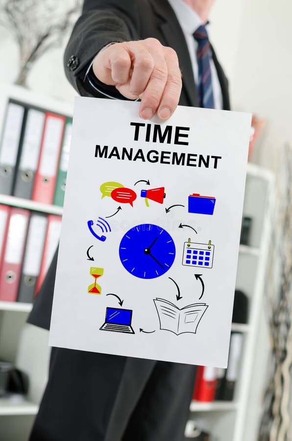 Time Management Concept Shown by a Businessman Stock Photo - Image of ...