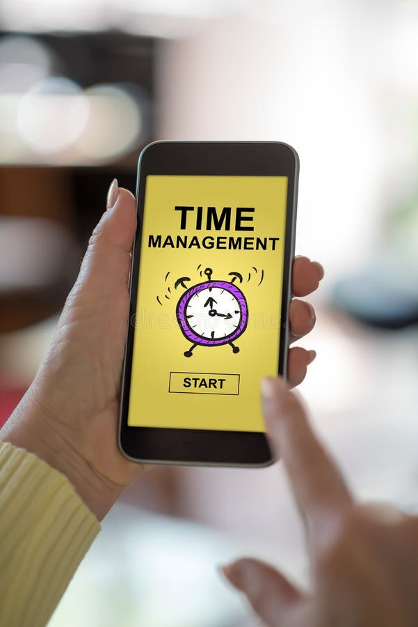 Time Management Concept on a Smartphone Stock Photo - Image of mobile ...