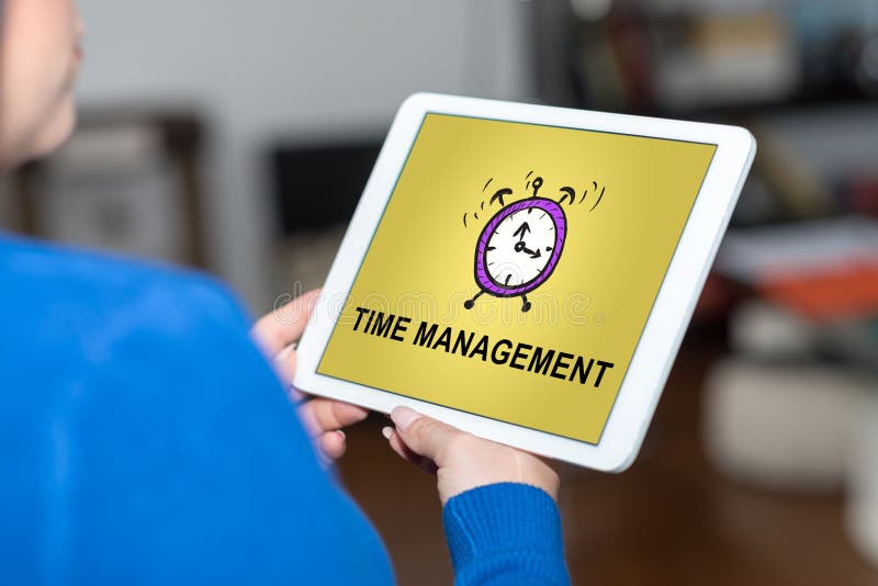 Time Management Concept on a Tablet Stock Image - Image of conceptual ...