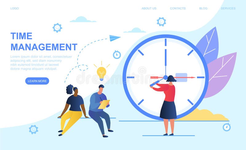 Time management concept stock vector. Illustration of break - 197173349