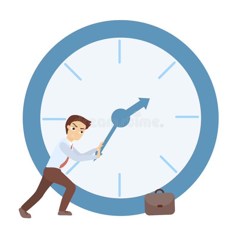 Time management concept. stock vector. Illustration of person - 105726566