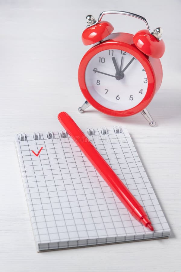 Time Management Concept. Time To Complete the Task. Check List ...