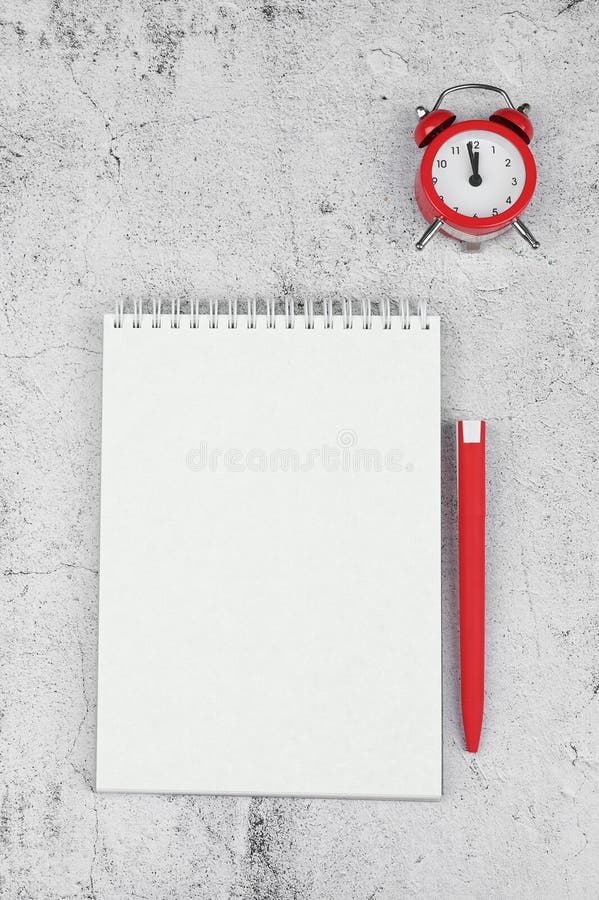 Time Management Concept. To-do List: Red Alarm Clock, Pencil and ...