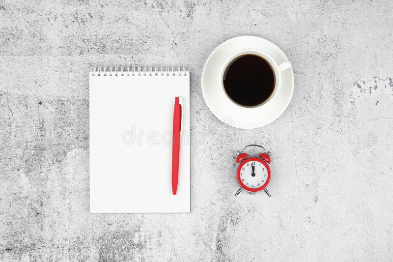 Time Management Concept. To-do List: Red Alarm Clock, Pencil and ...