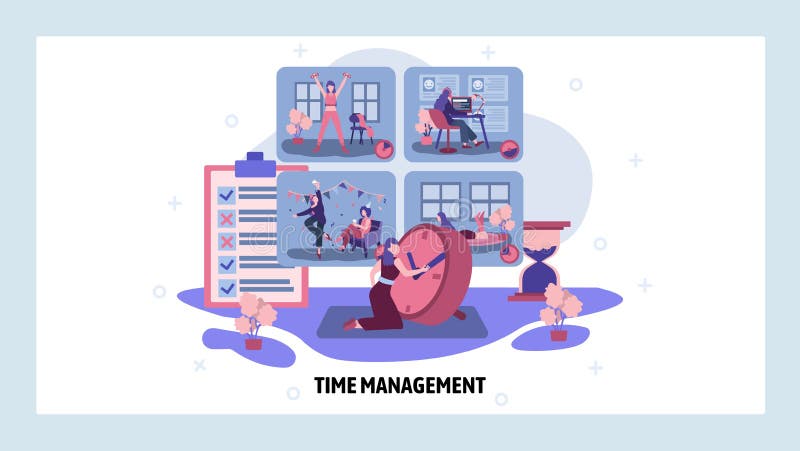 Time Management and Day Activity Schedule Concept. Morning, Daytime ...