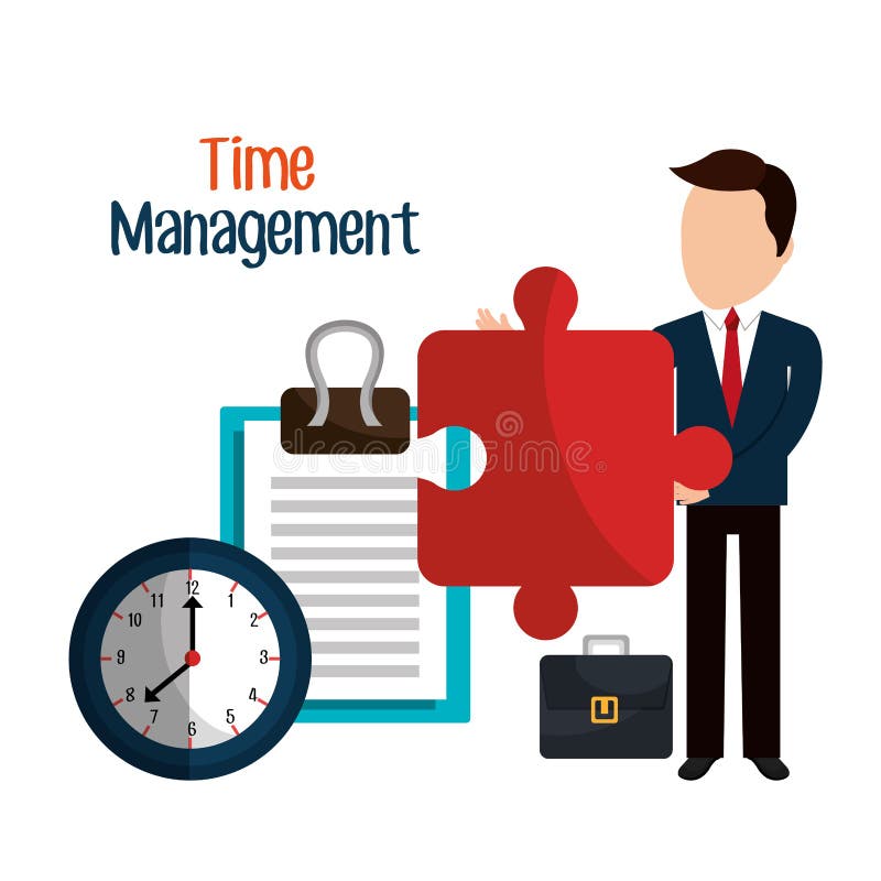 Time management design stock illustration. Illustration of manager ...