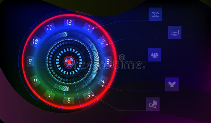 Time Management. Dial Technology Stock Vector - Illustration of ...