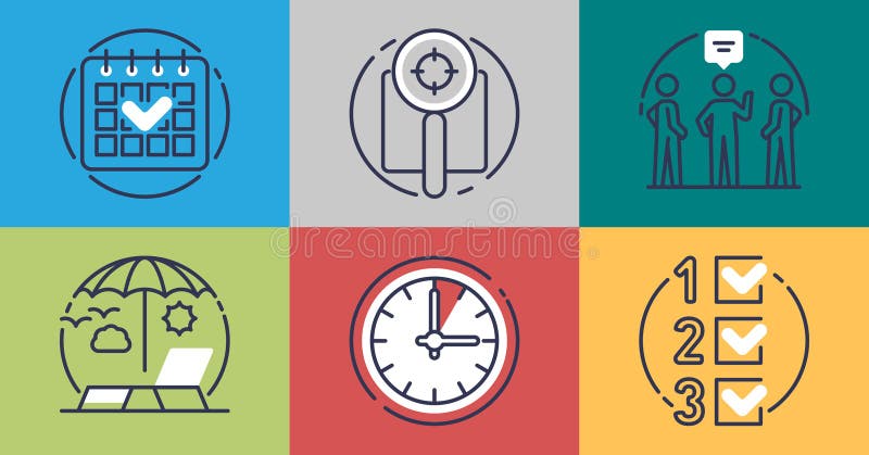 Time Management for Effective Business Work Organization Outline Grid ...