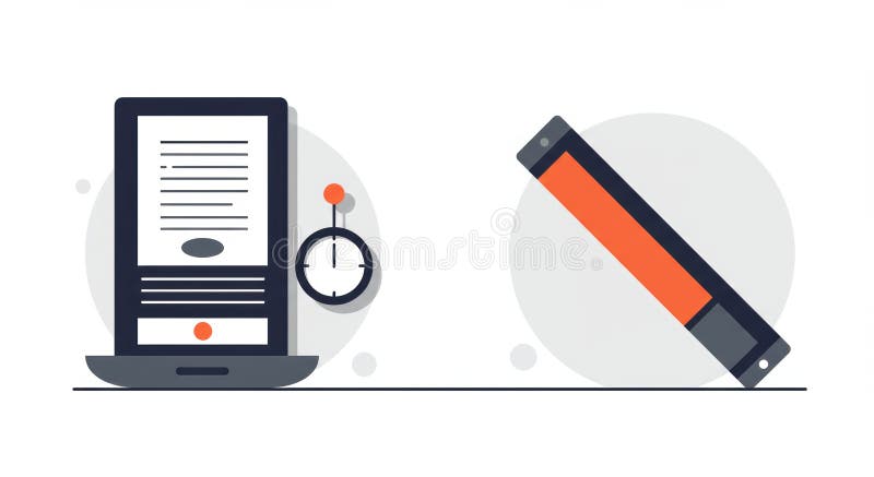 Time Management & Efficiency Stock Illustration - Illustration of time ...