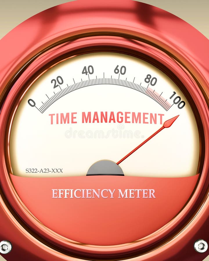 Time Management and Efficiency Meter that is Hitting a Full Scale ...