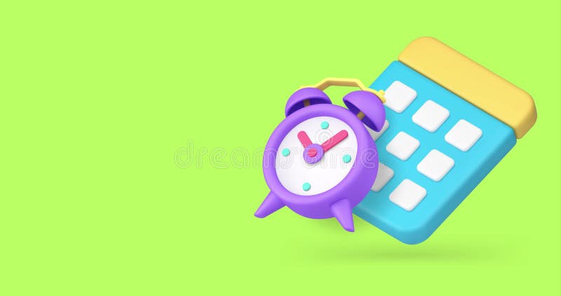 Time Management Efficient Planning Deadline Reminder 3d Icon Animation ...