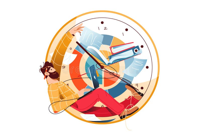 Time Management in a Fast-paced Work Environment Stock Vector ...