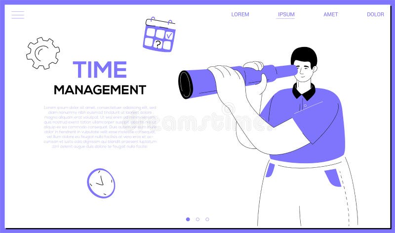 Time Management - Flat Design Style Web Banner Stock Vector ...