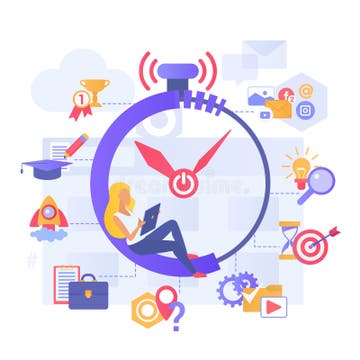Time Management Cartoon Stock Illustrations – 28,831 Time Management ...