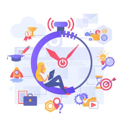 Time Management Cartoon Stock Illustrations – 30,227 Time Management ...