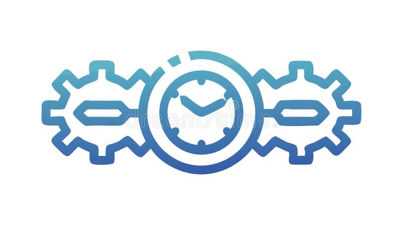 Time Management Gear: Efficiency Punctuality, Vector Design Generative ...