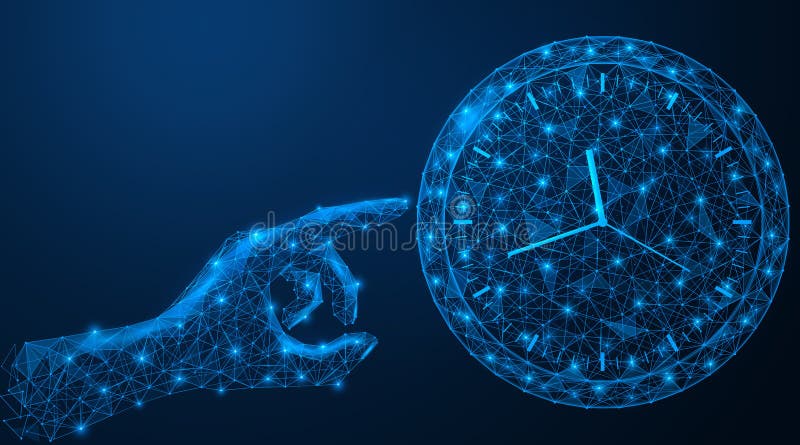 Time-management. the Hand Points To the Clock Stock Vector ...