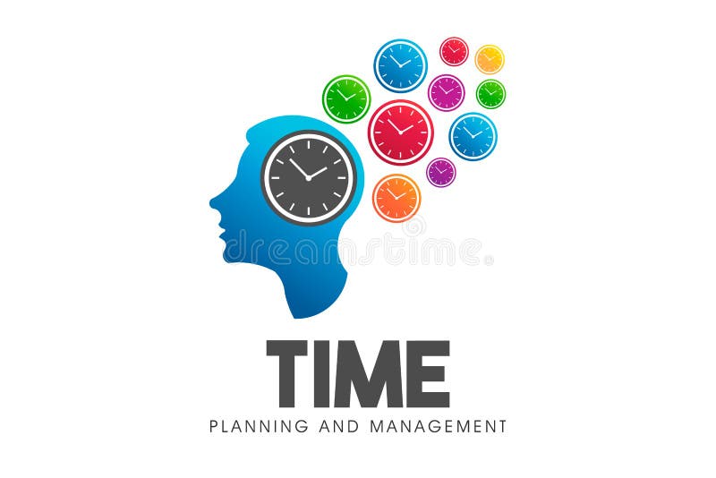 Time Management Head Think. Vector Logo Symbol Stock Vector ...